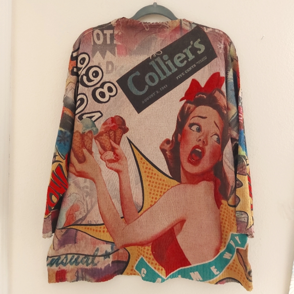 Rare Find Pinup 50's Comic Book Printed Art To Wear S… - Gem